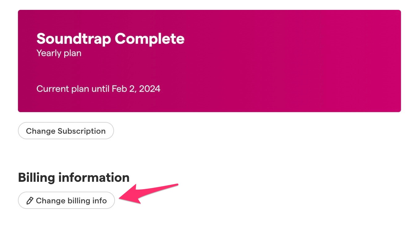 Change your billing information – Soundtrap Support