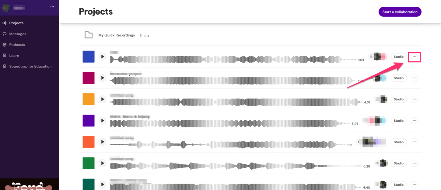 Changing a Project's Cover Image – Soundtrap Support