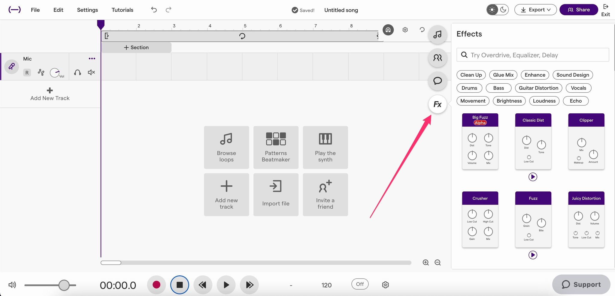 Add effects – Soundtrap Support