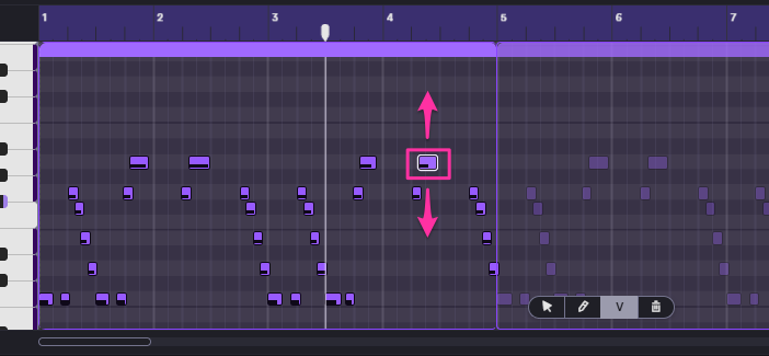 Adjusting MIDI note velocity – Soundtrap Support